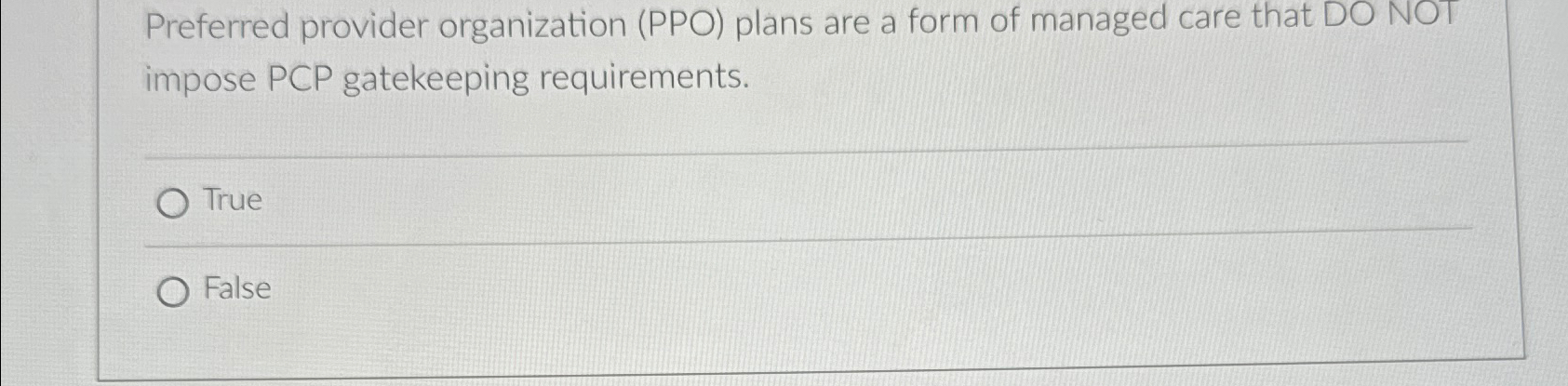 Solved Preferred provider organization (PPO) ﻿plans are a | Chegg.com