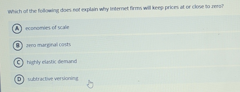 Solved Which of the following does not explain why Internet | Chegg.com