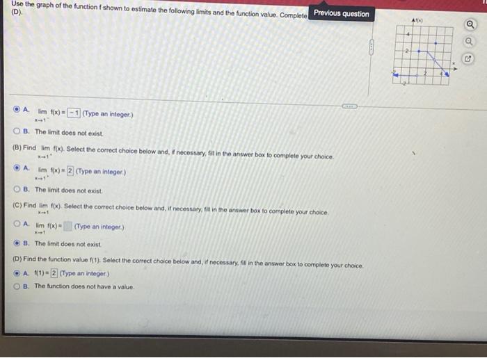 Solved Use the graph of the function f shown to estimate the | Chegg.com