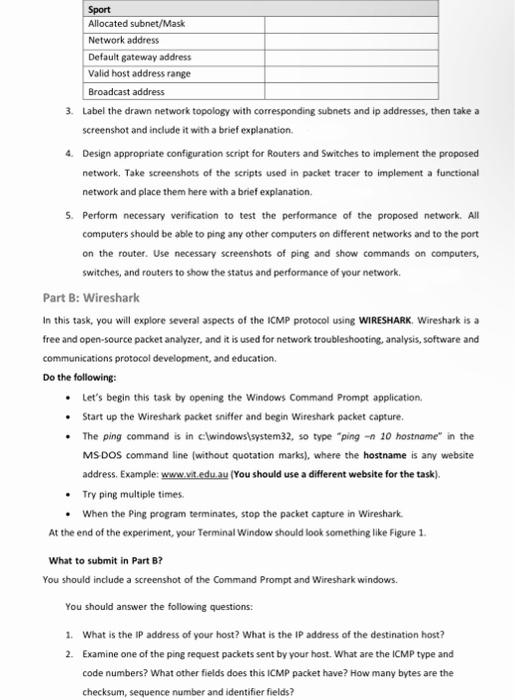 Solved Part A Network Design And Configuration A Company Has