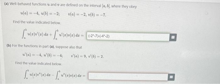 Solved (a) Well-behaved functions u and v are defined on the | Chegg.com