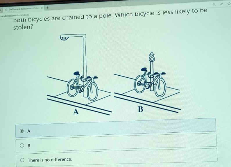 Solved Both bicycles are chained to a pole. Which bicycle is | Chegg.com