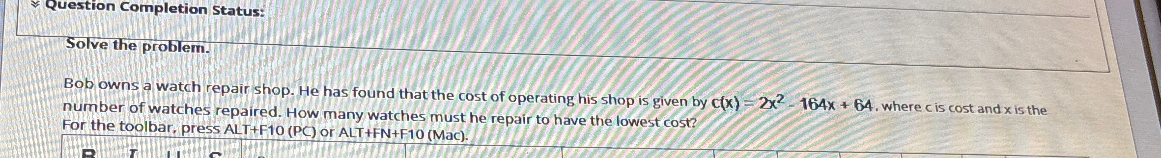 Solved Question Completion Status:Solve the problem.Bob owns | Chegg.com