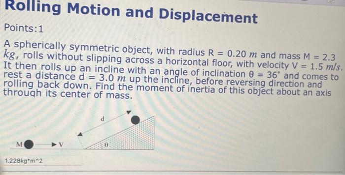 Solved A spherically symmetric object, with radius R=0.20 m | Chegg.com