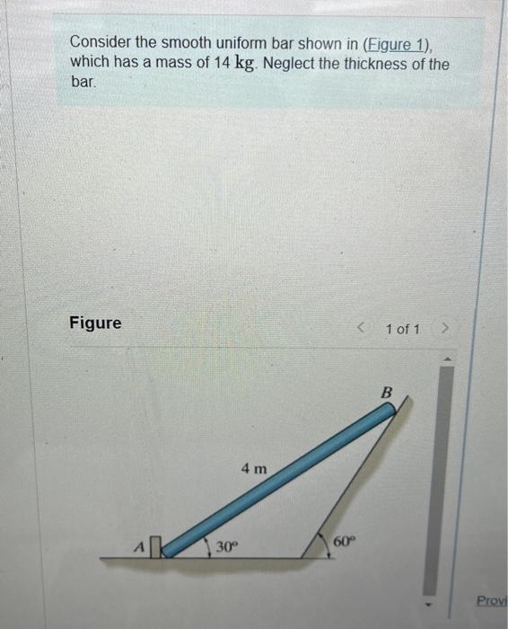 Solved Consider the smooth uniform bar shown in (Figure 1), | Chegg.com