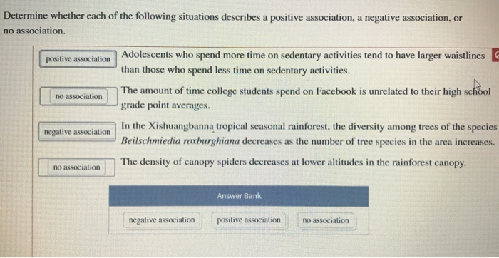 Solved Determine Whether Each Of The Following Situations
