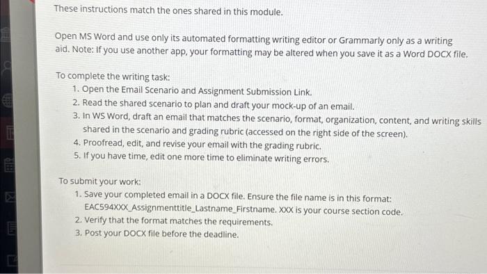 Email Scenario and Instructions You work at Power | Chegg.com