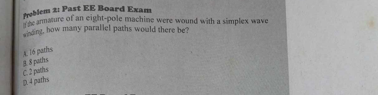 High Quality SOLUTION problem 2: Past EE Board Examfithe armature of an ...