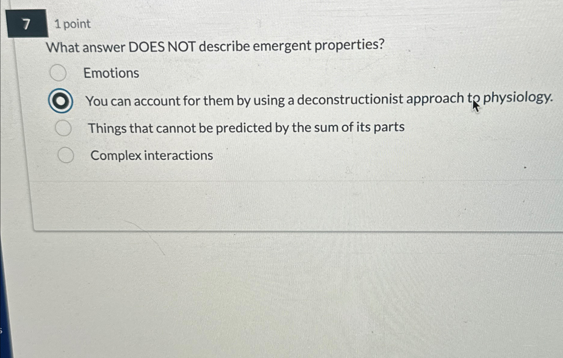 Solved 71 ﻿pointWhat answer DOES NOT describe emergent | Chegg.com