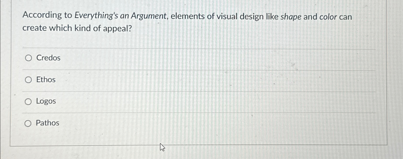 Solved According to Everything's an Argument, elements of | Chegg.com