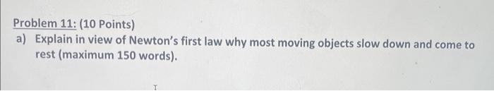 Solved Problem 11: (10 Points) a) Explain in view of | Chegg.com
