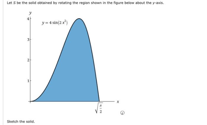 Solved Let S be the solid obtained by rotating the region | Chegg.com