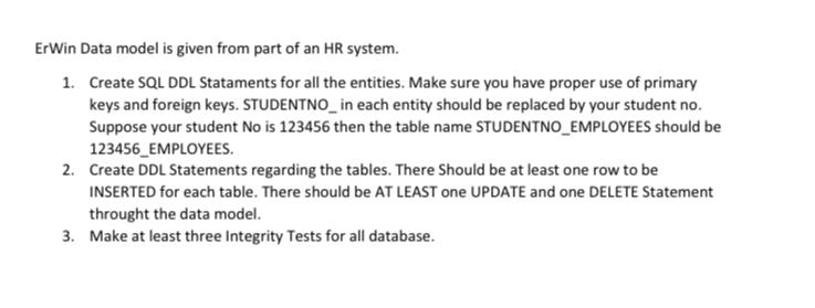 Solved ErWin Data model is given from part of an HR | Chegg.com