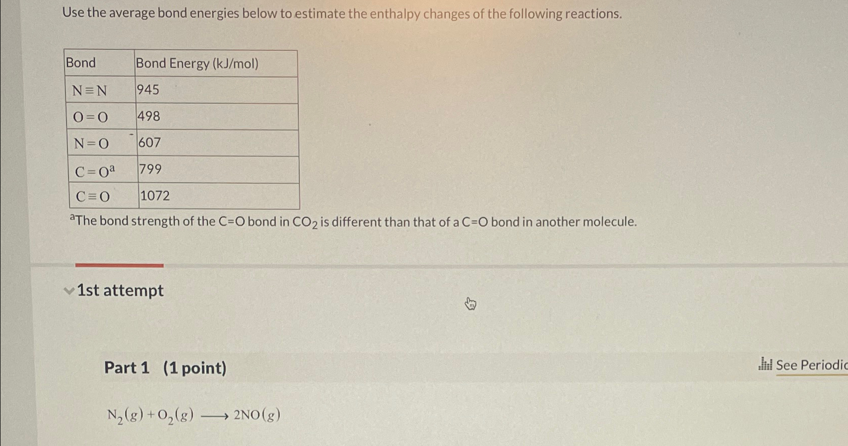 Solved Use the average bond energies below to estimate the | Chegg.com