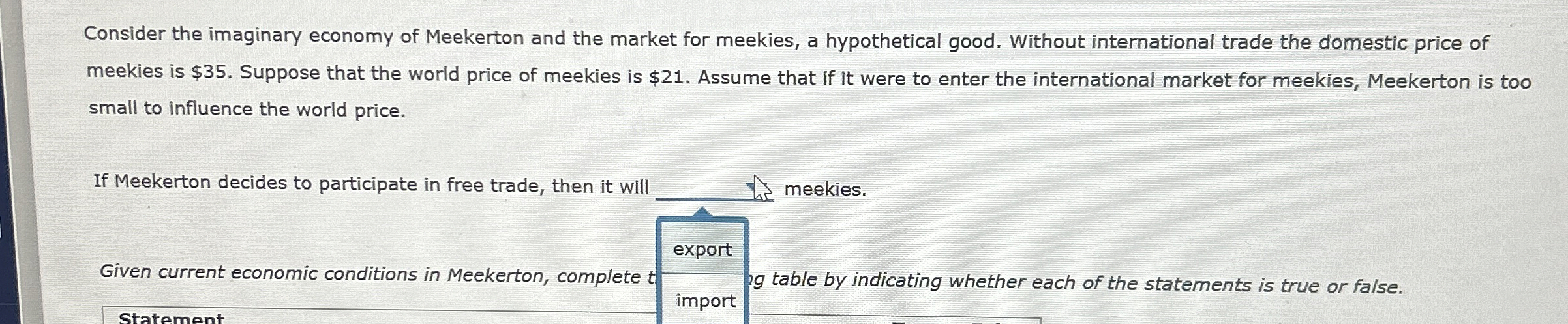 Solved by an EXPERT Consider the imaginary economy of Meekerton and the | Chegg.com