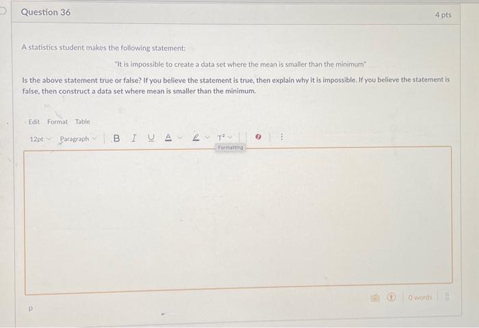 Solved A statistics student makes the following statement: | Chegg.com