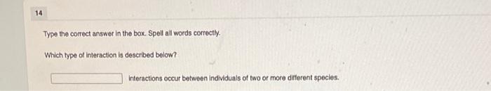 Solved Type The Correct Answer In The Box Spell All Words