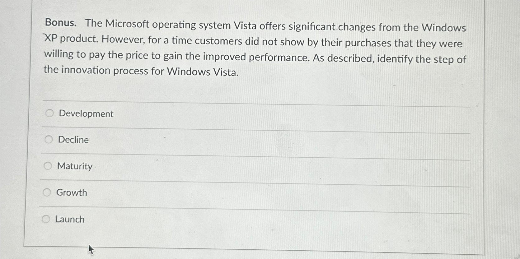Solved Bonus. The Microsoft operating system Vista offers | Chegg.com