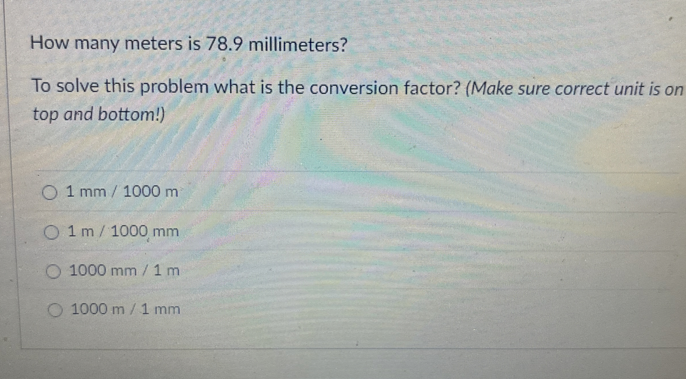 Solved How many meters is 78.9 ﻿millimeters?To solve this | Chegg.com
