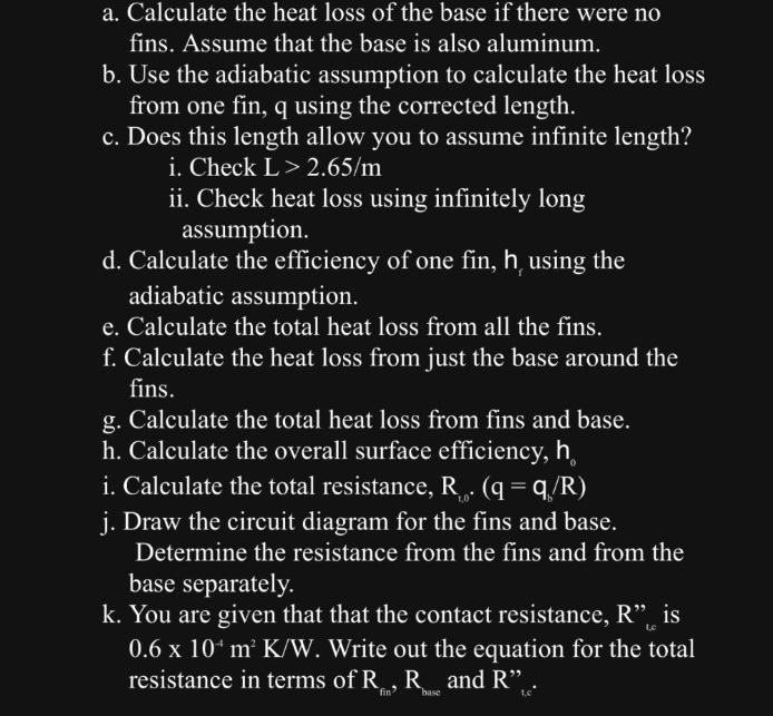 Solved 2. You have a stack of rectangular fins that is 100 | Chegg.com