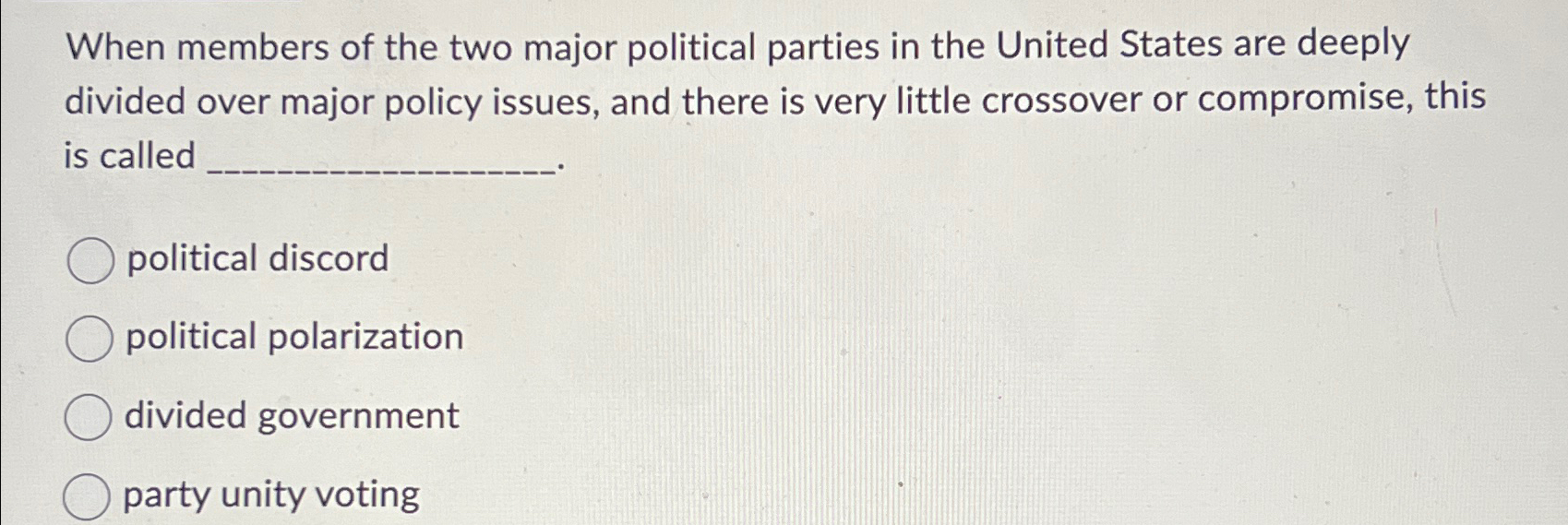 Solved When members of the two major political parties in | Chegg.com