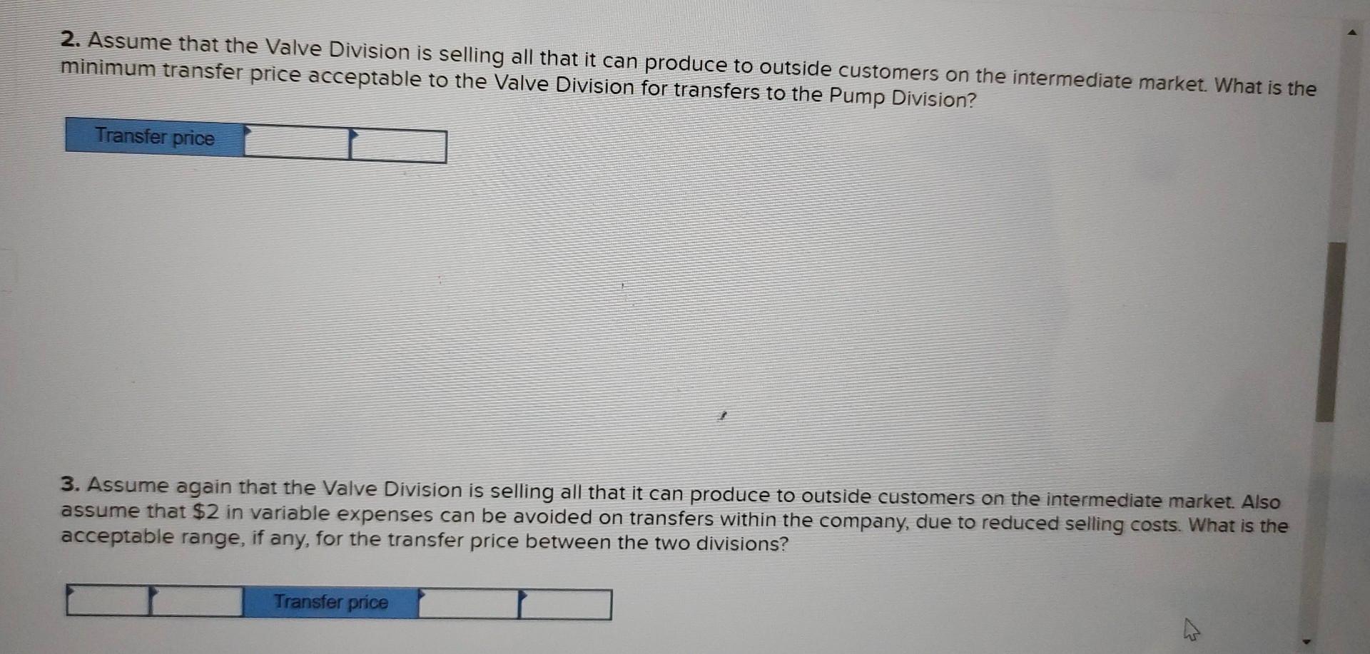 Solved Collyer Products Inc. has a Valve Division that | Chegg.com