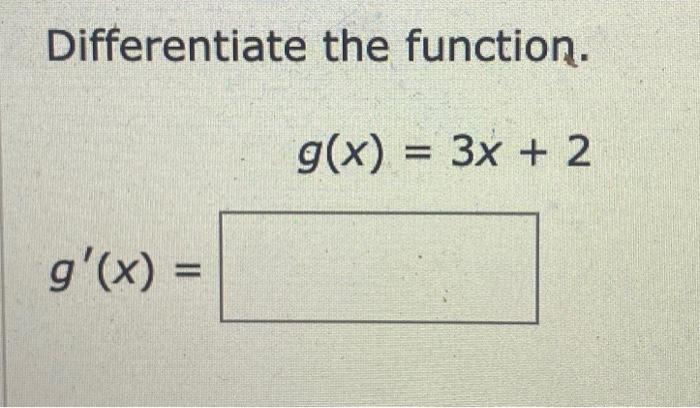 Solved Differentiate the function. \\[ \\begin{array}{r} | Chegg.com