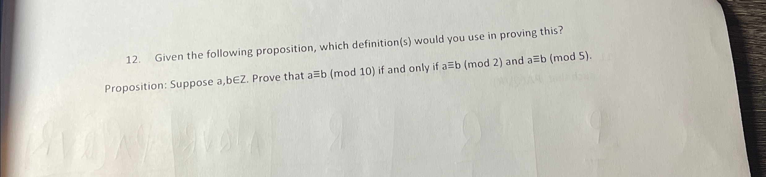 Solved Given the following proposition, which definition(s) | Chegg.com