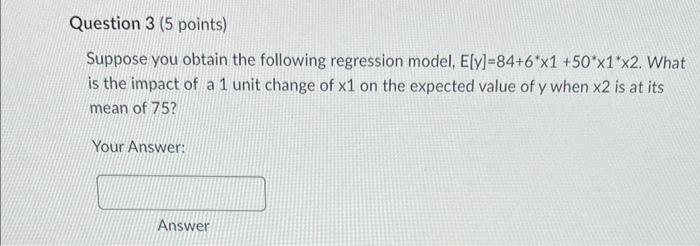 Solved Suppose you obtain the following regression model, | Chegg.com