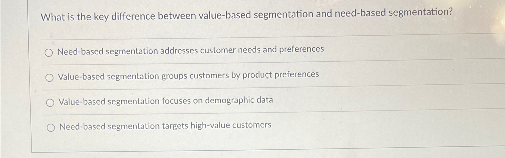 Solved What is the key difference between value-based | Chegg.com