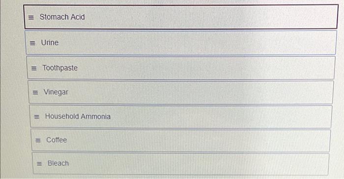 Solved order the most acidic at top to the most basic at the | Chegg.com
