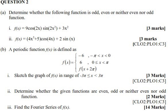 Solved QUESTION 2 (a) Determine whether the following | Chegg.com