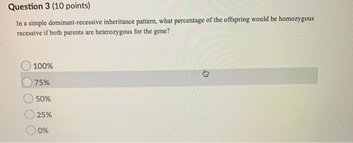 Solved Question 3 (10 points) In a simple dominant-recessive | Chegg.com