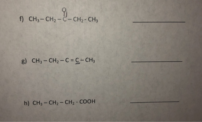 Solved a) CH3 - CH2 - CH2-OH b) CH3 - CH2 - CH2 - NH2 c) CH3 | Chegg.com