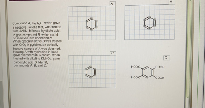 Solved Compound A, CHH2O, which gave a negative Tollens | Chegg.com