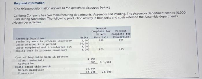 Solved please help part a & b using required information. | Chegg.com