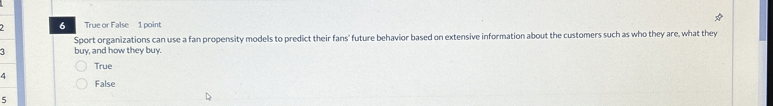 Solved 6 ﻿True or False 1 ﻿pointSport organizations can use | Chegg.com