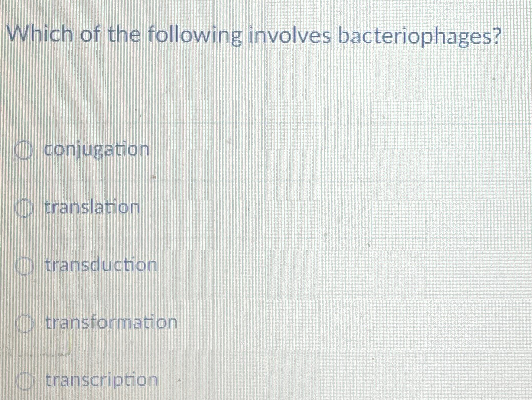 Solved Which of the following involves | Chegg.com