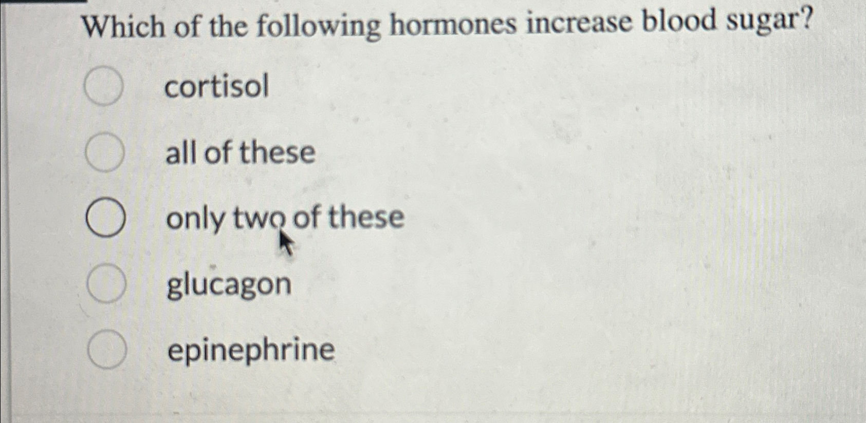 Solved Which of the following hormones increase blood | Chegg.com
