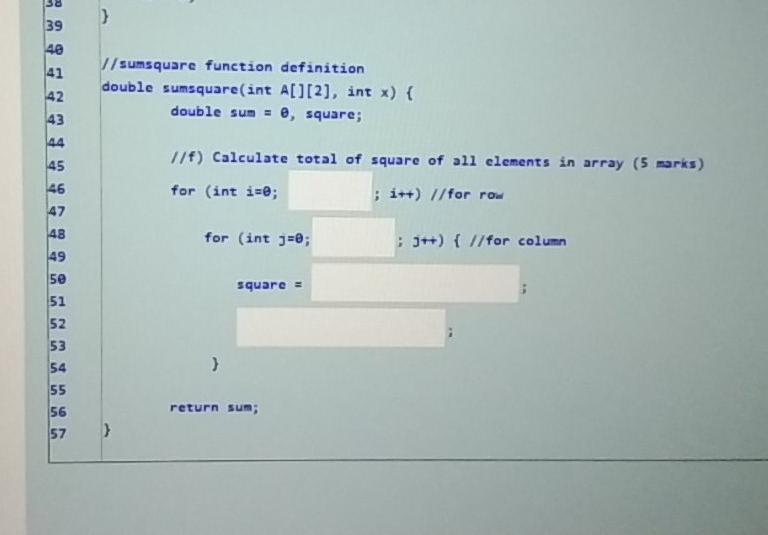 Solved sinclude wing namespace std; 1/a) write sursquare | Chegg.com
