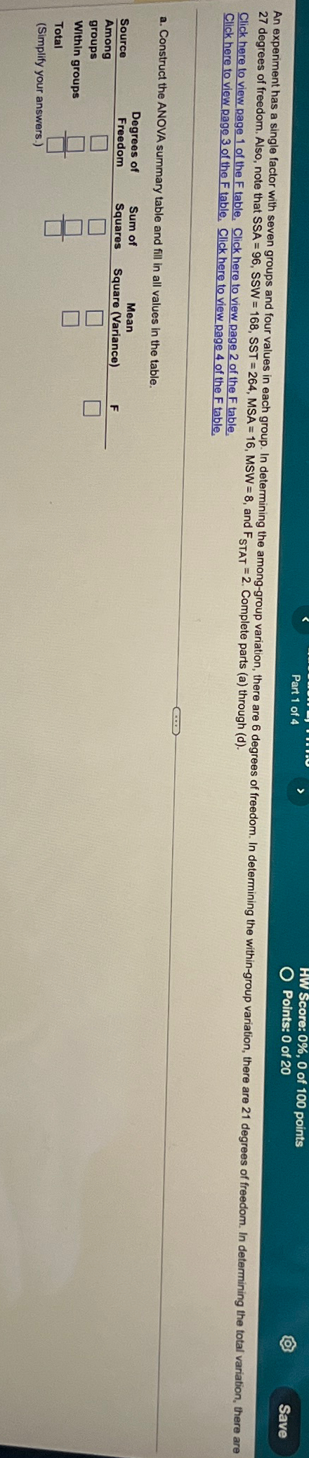 Solved 27 ﻿degrees of freedom. Also, note that | Chegg.com