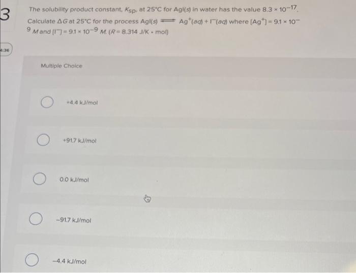 Solved The solubility product constant, Ksp , at 25∘C for | Chegg.com