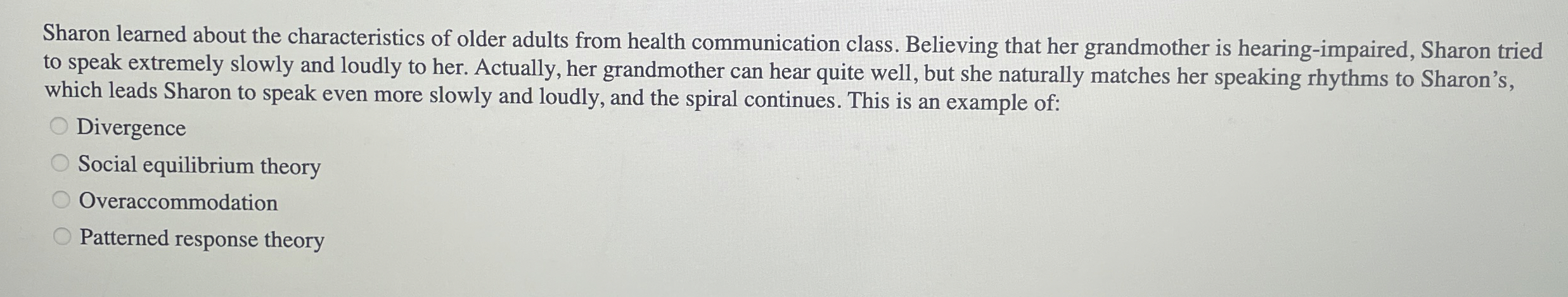 Solved Sharon learned about the characteristics of older | Chegg.com