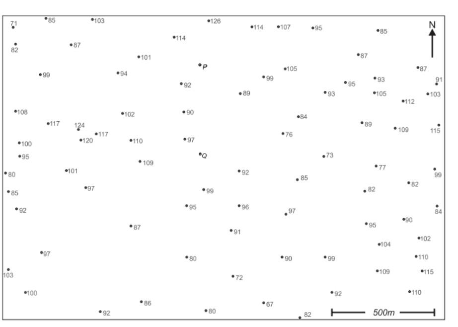 Solved Part 2: Structural contour mapping The numbers on | Chegg.com
