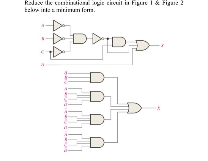 Solved Reduce The Combinational Logic Circuit In Figure 1 And