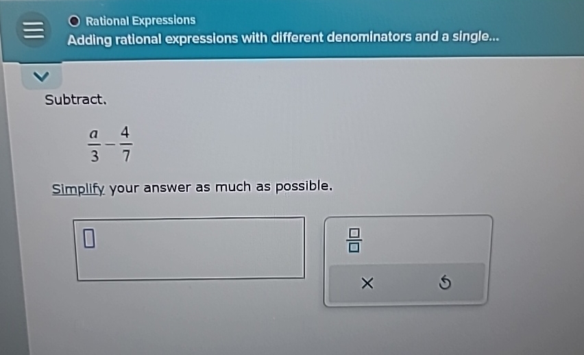 Solved Rational ExpressionsAdding rational expressions with | Chegg.com