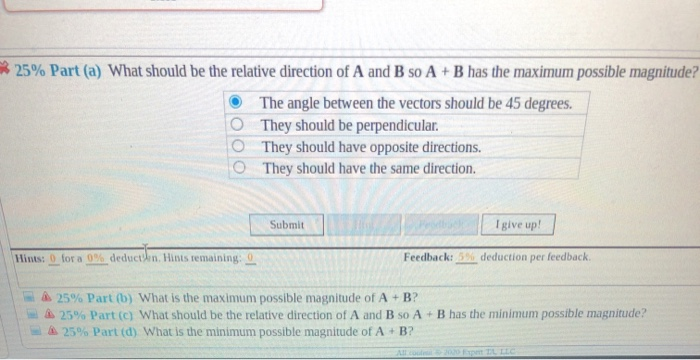 Solved 6 Problem 4 Consider Two Vectors A And B With