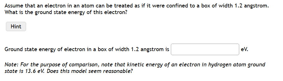 Solved Assume That An Electron In An Atom Can Be Treated As
