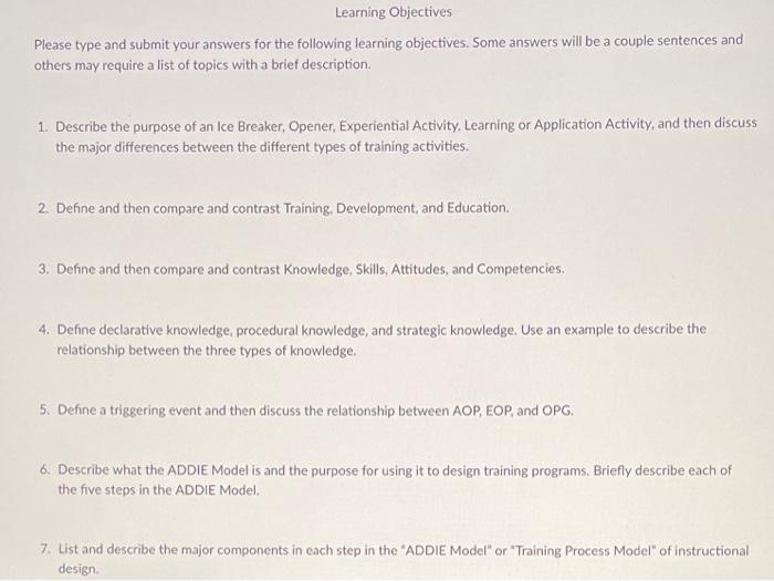 Solved Learning Objectives Please type and submit your | Chegg.com