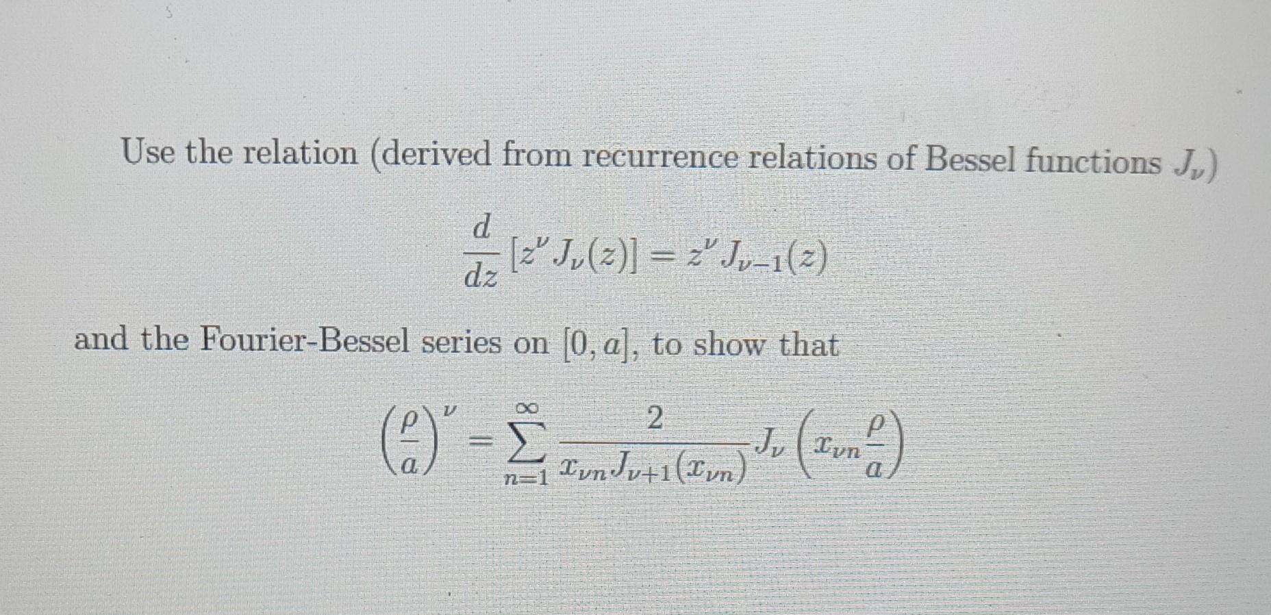 Solved Use the relation (derived from recurrence relations | Chegg.com